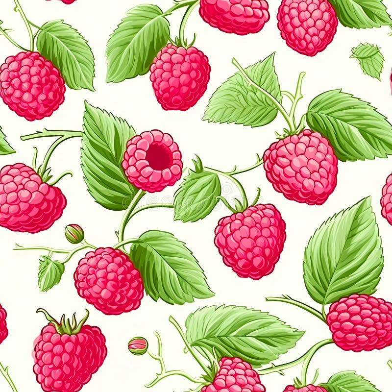 Raspberry Pattern Banner Wallpaper Simple Background Stock Image ...
