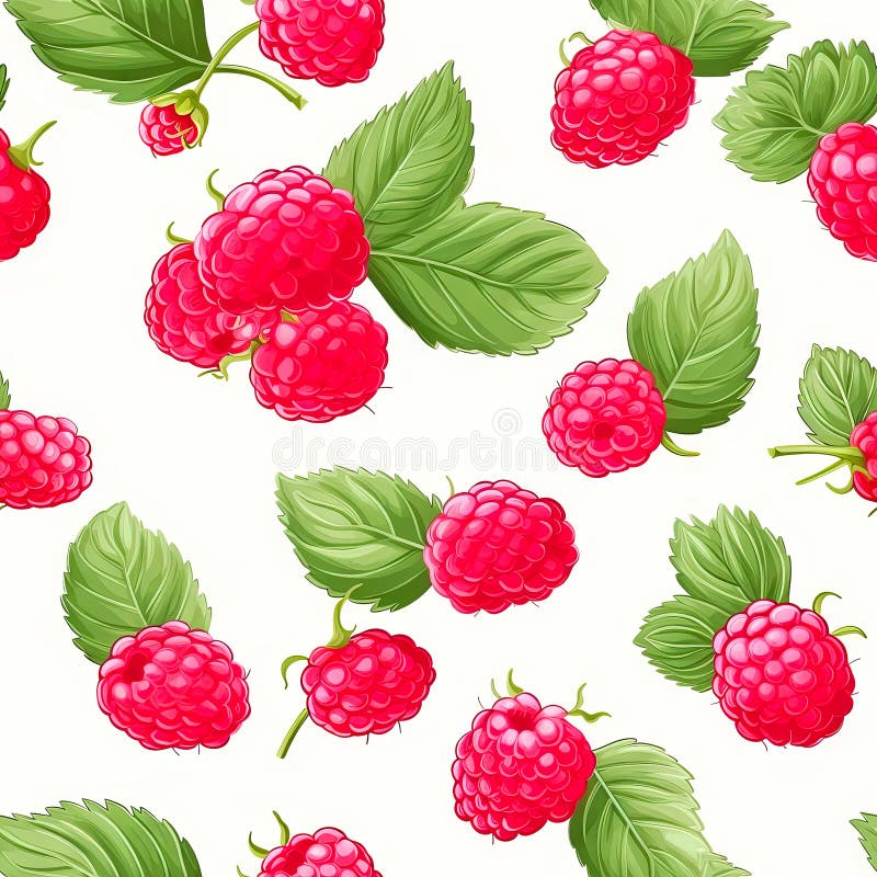 Raspberry Pattern Banner Wallpaper Simple Background Stock Photo ...