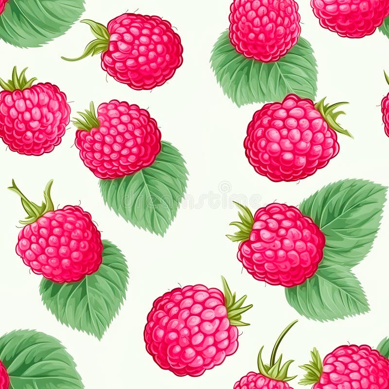 Raspberry Pattern Banner Wallpaper Simple Background Stock Image ...
