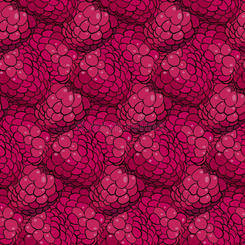 Raspberry pattern stock vector. Illustration of decor - 46698745