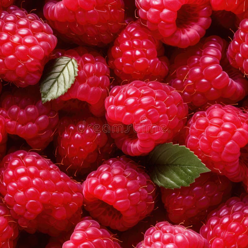 Raspberry Pattern Ultrarealistic Photorealistic Stock Illustration ...