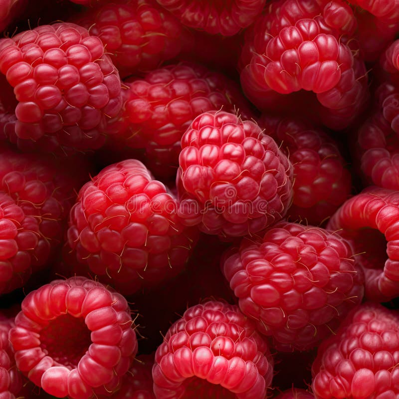 Raspberry Pattern Ultrarealistic Photorealistic Stock Illustration ...