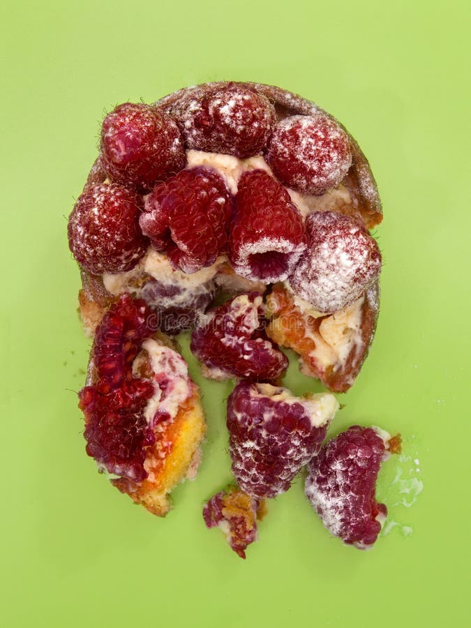 Raspberry Pie Crushed on a Colored Background Stock Photo - Image of ...