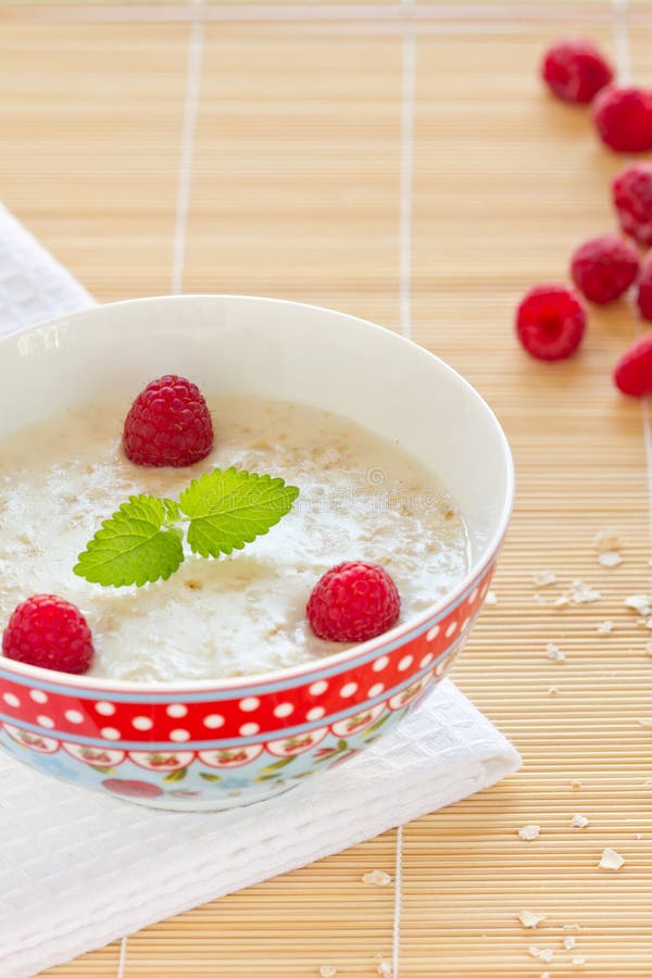 Raspberry Porridge stock photo. Image of healthy, berries - 23963306