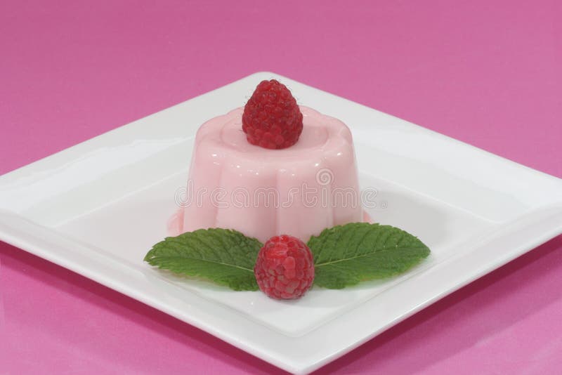 Raspberry pudding stock image. Image of dessert, sweet - 11864685