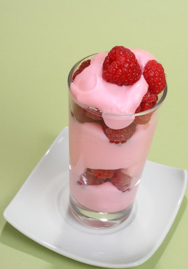 Raspberry pudding stock photo. Image of closeup, square - 17763226