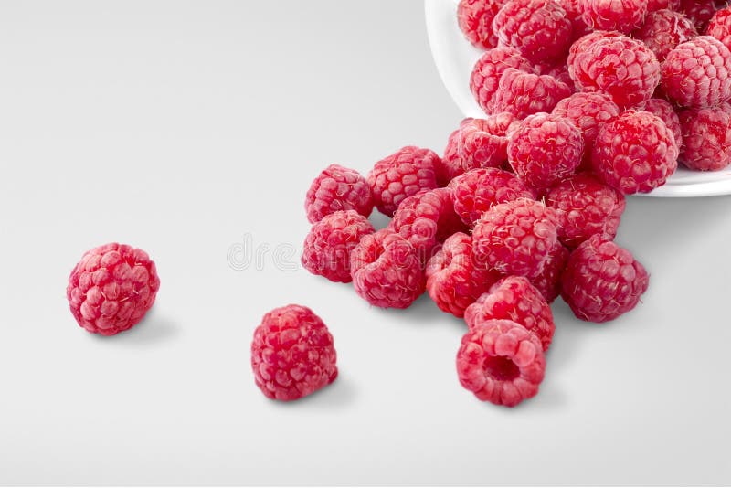 Raspberry stock image. Image of large, white, plate, vitamins - 61562415