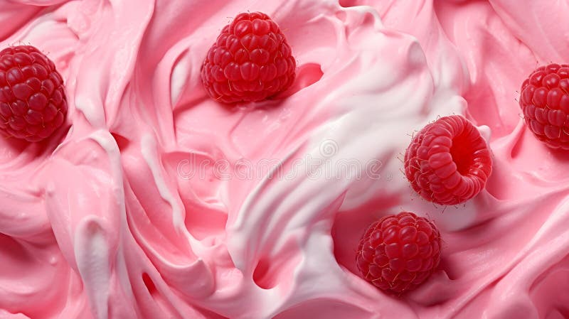 Raspberry Ripple Frozen Yogurt Stock Illustration - Illustration of ...