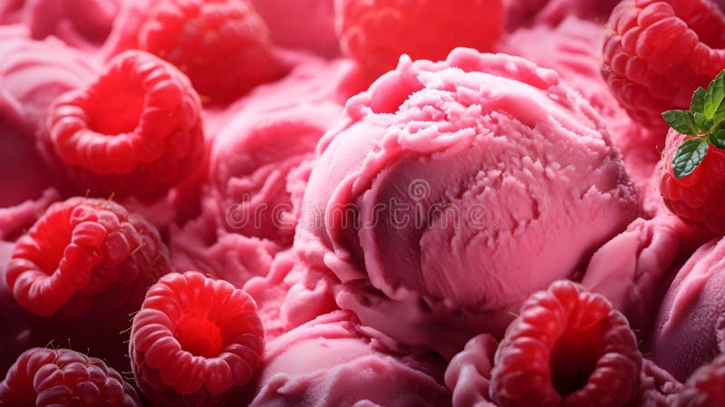 Raspberry Ripple Frozen Yogurt Stock Illustration - Illustration of ...
