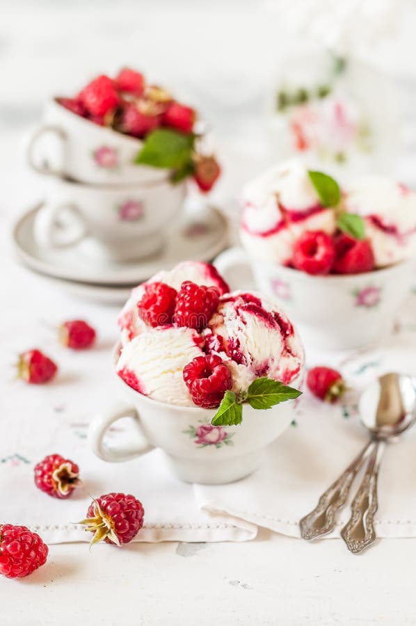Raspberry Ripple Ice Cream stock photo. Image of mint - 121225592