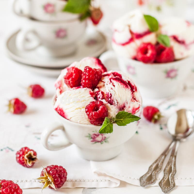 Raspberry Ripple Ice Cream stock image. Image of gourmet - 122670663