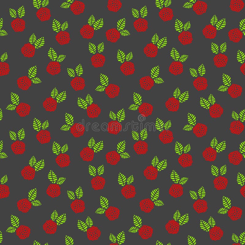 Raspberry Seamless Pattern for Your Design Stock Vector - Illustration ...
