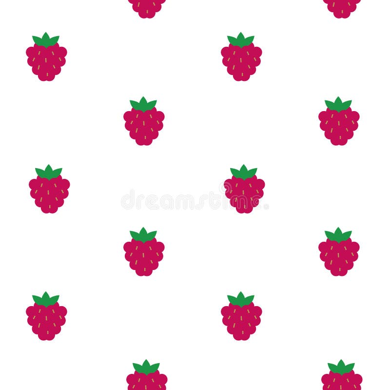 Raspberry seamless pattern stock vector. Illustration of green - 144420304