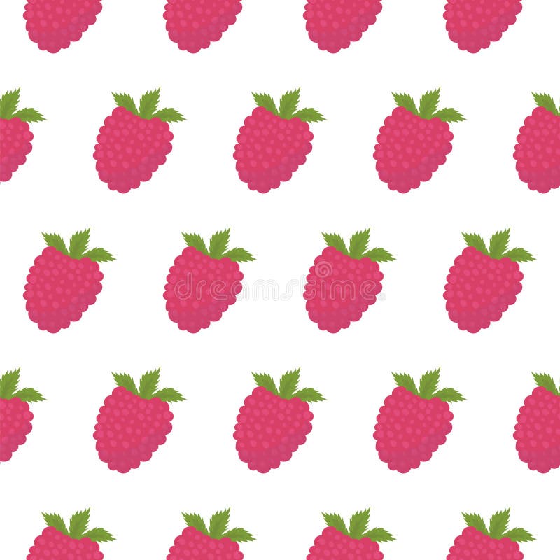 Raspberry Seamless Pattern for Your Design Stock Vector - Illustration ...