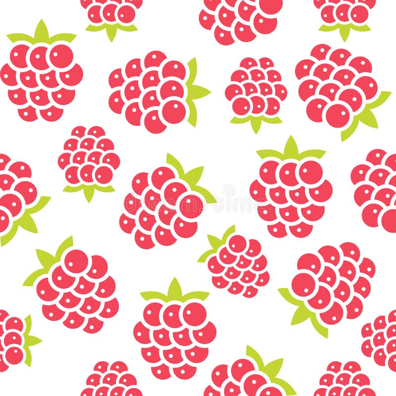 Raspberry Seamless Pattern for Wallpaper or Wrapping Paper Stock Vector ...