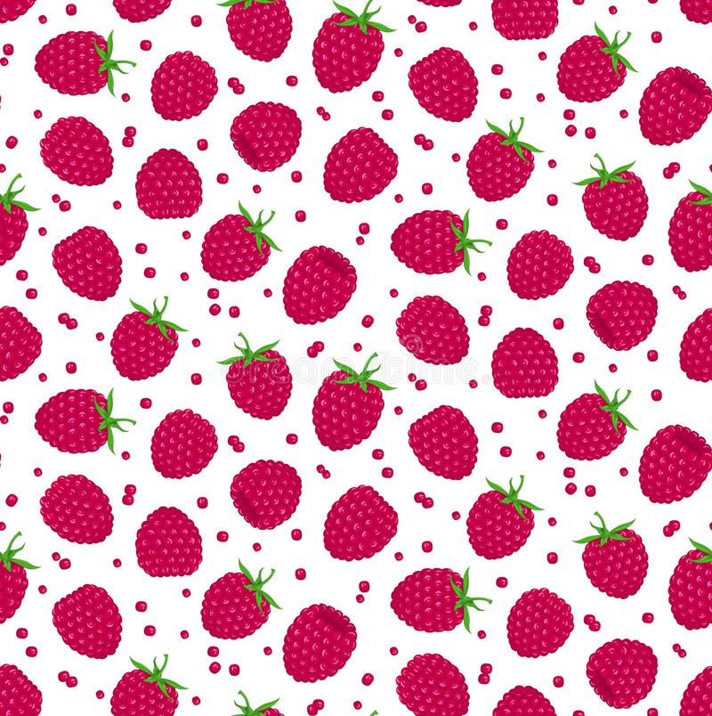 Raspberry Seamless Pattern stock vector. Illustration of marmalade ...