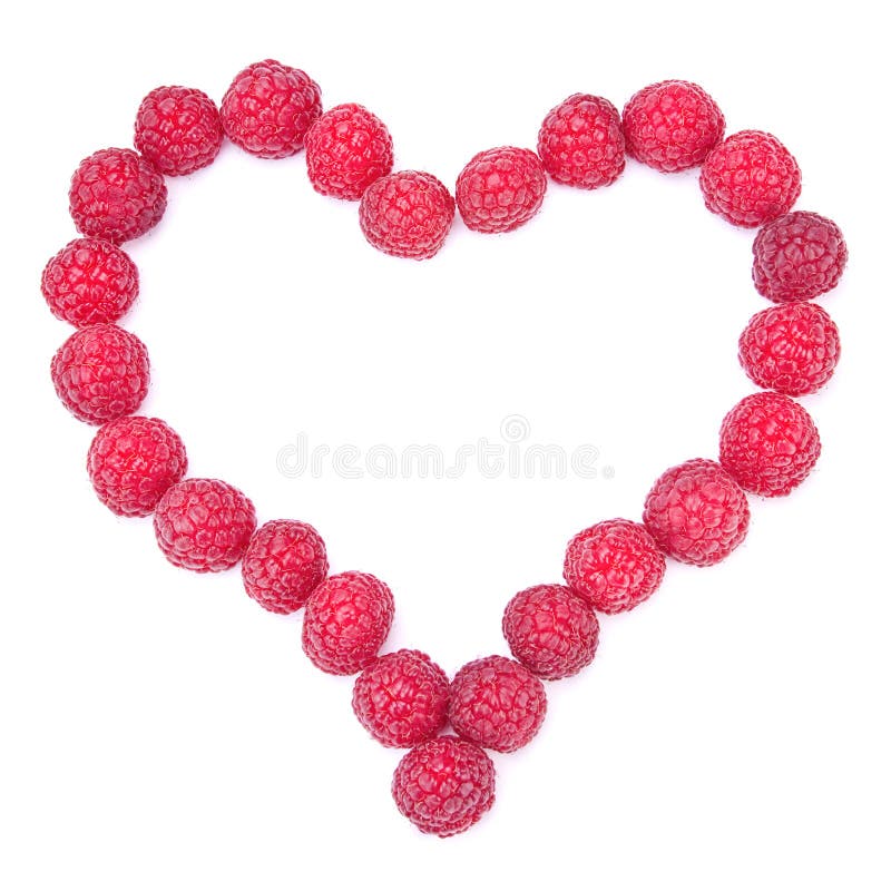 Raspberry shape as heart stock photo. Image of ingredient - 25309096