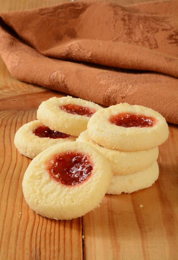 Raspberry Shortbread Cookies Stock Photo - Image of jelly, shortbread ...