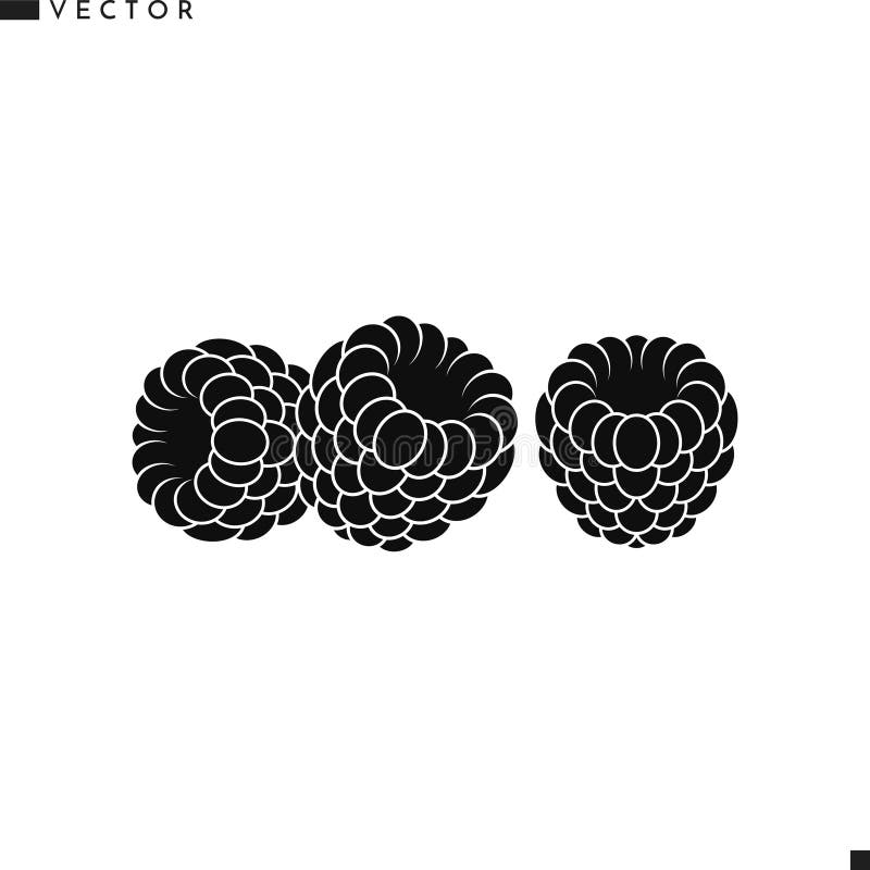 Raspberry. Abstract Berries Vector. Fresh Fruit Icon. Natural Food Sign ...
