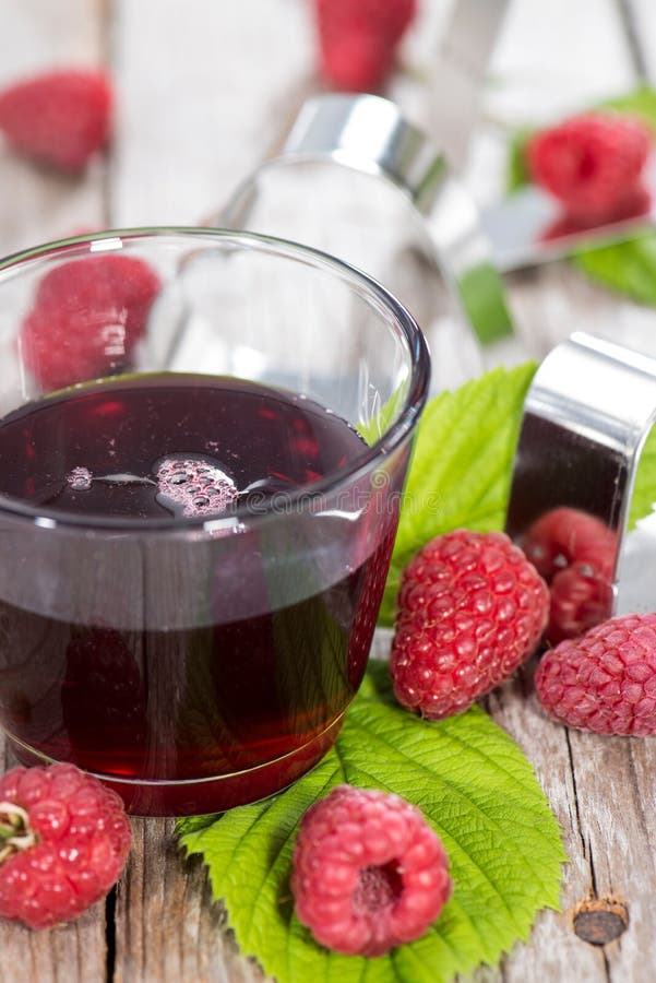 Raspberry Sirup in a glass stock photo. Image of raspberries - 42663612