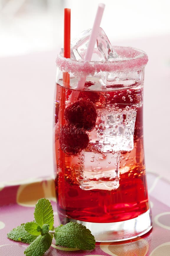 Raspberry soda stock photo. Image of fruit, vertical - 21792920