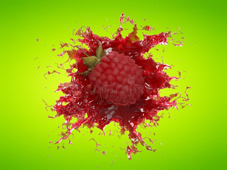 A raspberry splash stock illustration. Illustration of diet - 165079025