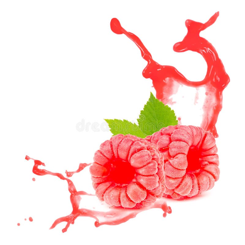 Raspberry splash stock image. Image of closeup, berry - 42884925