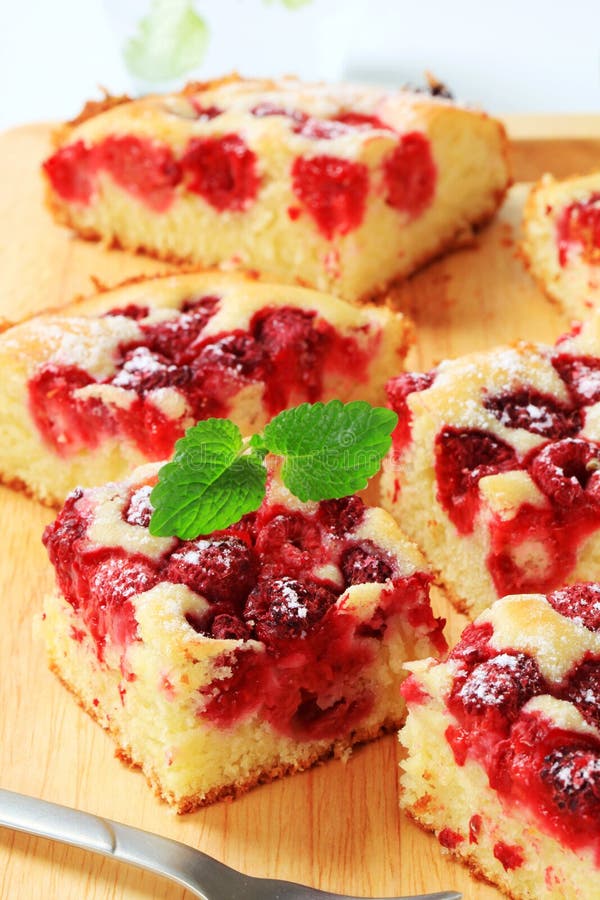 Raspberry Sponge Cake Slices Stock Photo - Image of cake, slices: 60831880