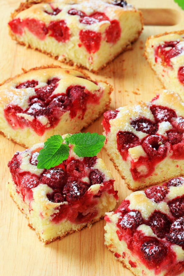 Raspberry Sponge Cake Slices Stock Photo - Image of baked, sweet: 60833744