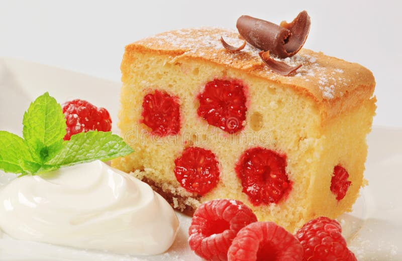 Raspberry sponge cake stock photo. Image of closeup, raspberry - 64317064