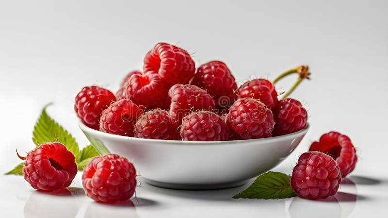 Raspberry Still Life Fresh and Vibrant Avatar on White Background Stock ...