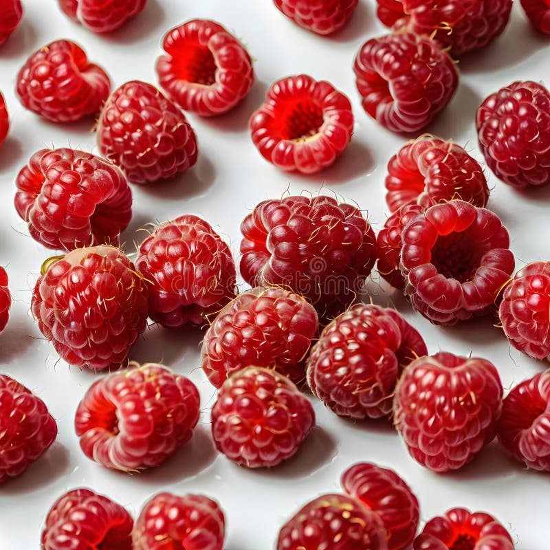 Raspberry Still Life Fresh and Vibrant Avatar on White Background Stock ...