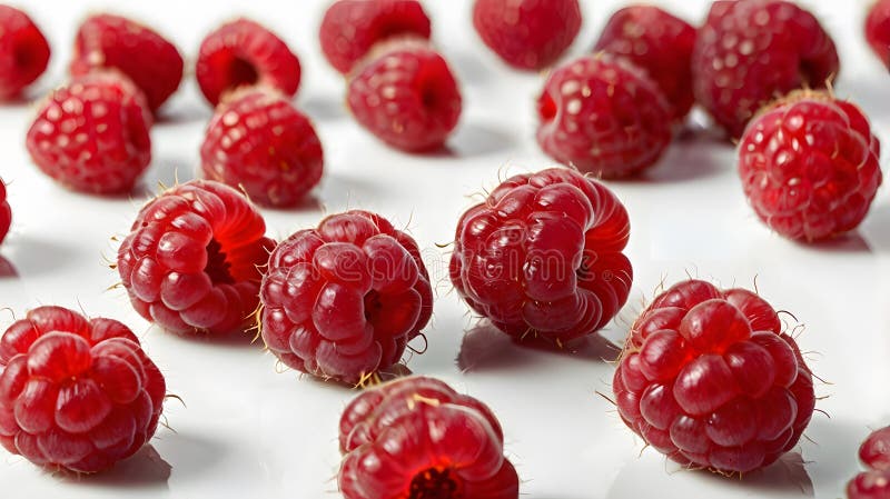Raspberry Still Life Fresh and Vibrant Avatar on White Background Stock ...
