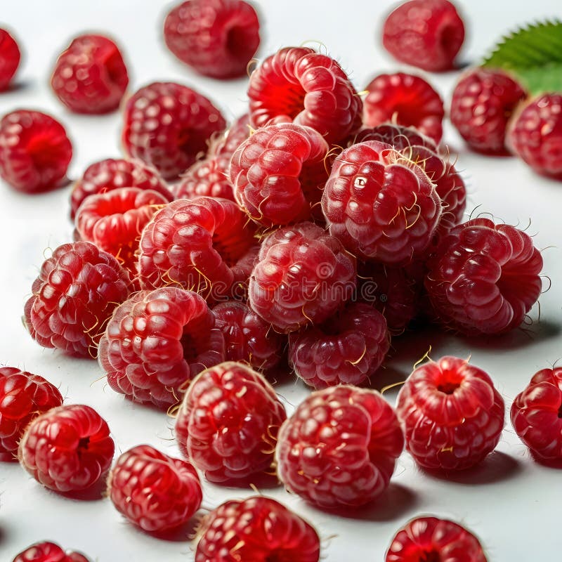 Raspberry Still Life Fresh and Vibrant Avatar on White Background Stock ...
