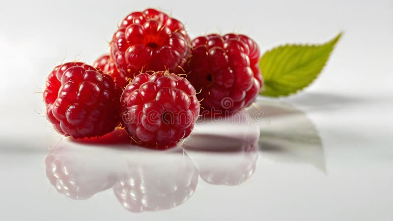 Raspberry Still Life Fresh and Vibrant Avatar on White Background Stock ...