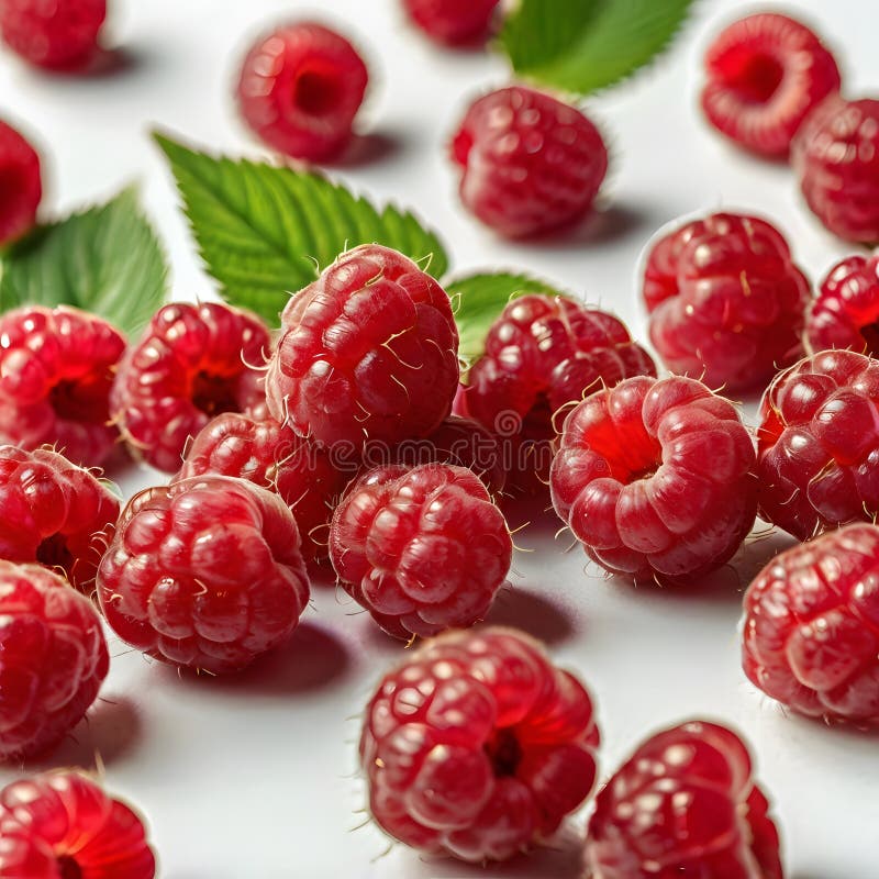 Raspberry Still Life Fresh and Vibrant Avatar on White Background Stock ...