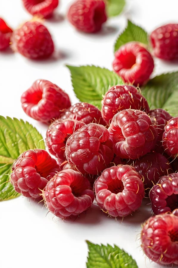 Raspberry Still Life Fresh and Vibrant Avatar on White Background Stock ...