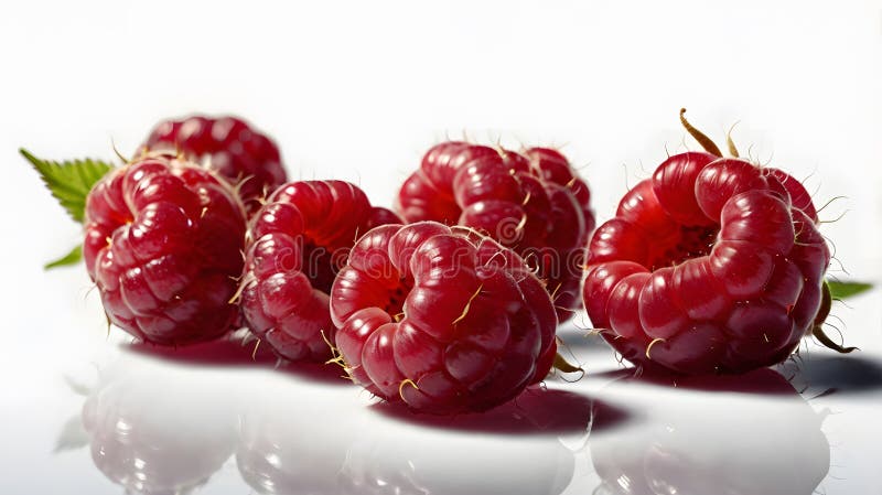 Raspberry Still Life Fresh and Vibrant Avatar on White Background Stock ...