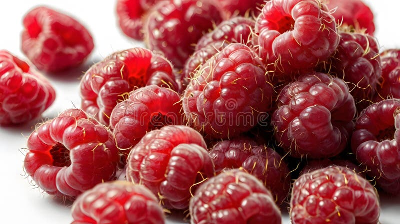 Raspberry Still Life Fresh and Vibrant Avatar on White Background Stock ...