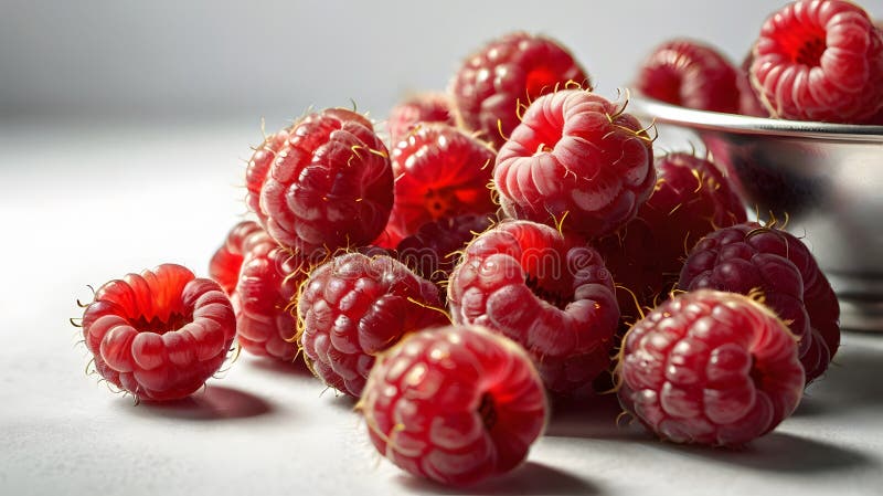 Raspberry Still Life Fresh and Vibrant Avatar on White Background Stock ...