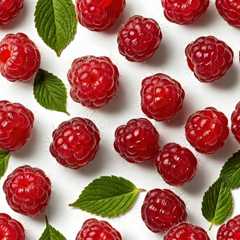 Raspberry Still Life Fresh and Vibrant Avatar on White Background Stock ...