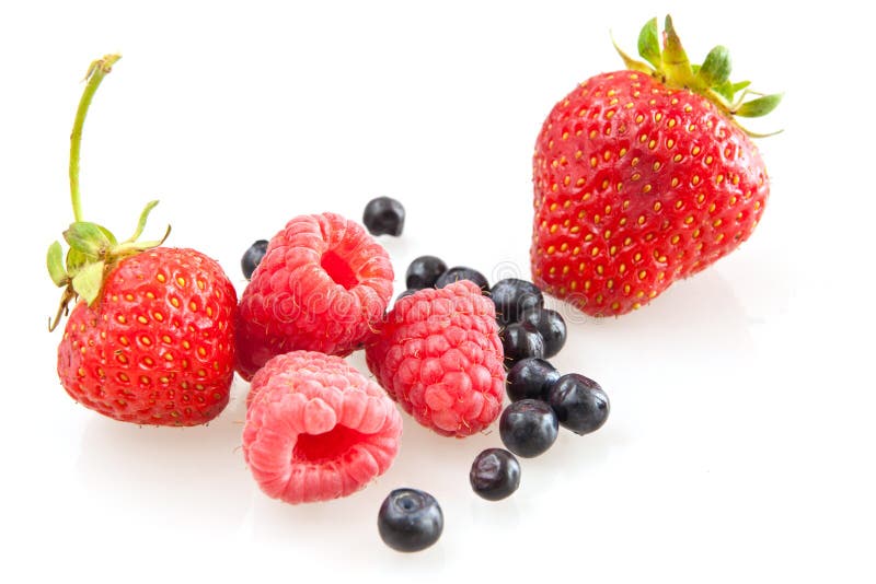 Raspberry, Strawberries and Blueberries Stock Image - Image of ...