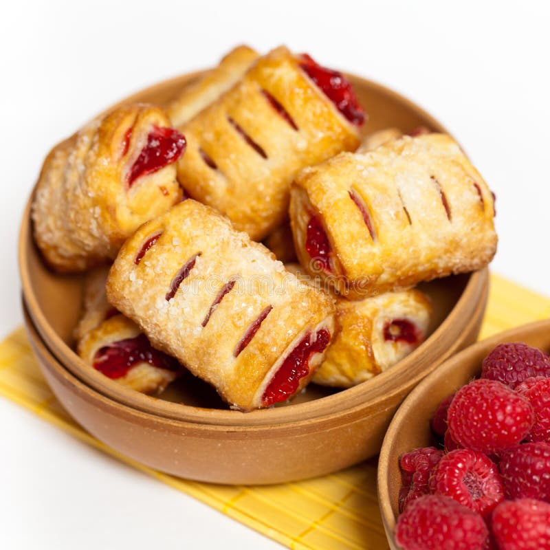 Raspberry Strudel Bites stock image. Image of baked, snack - 36775001