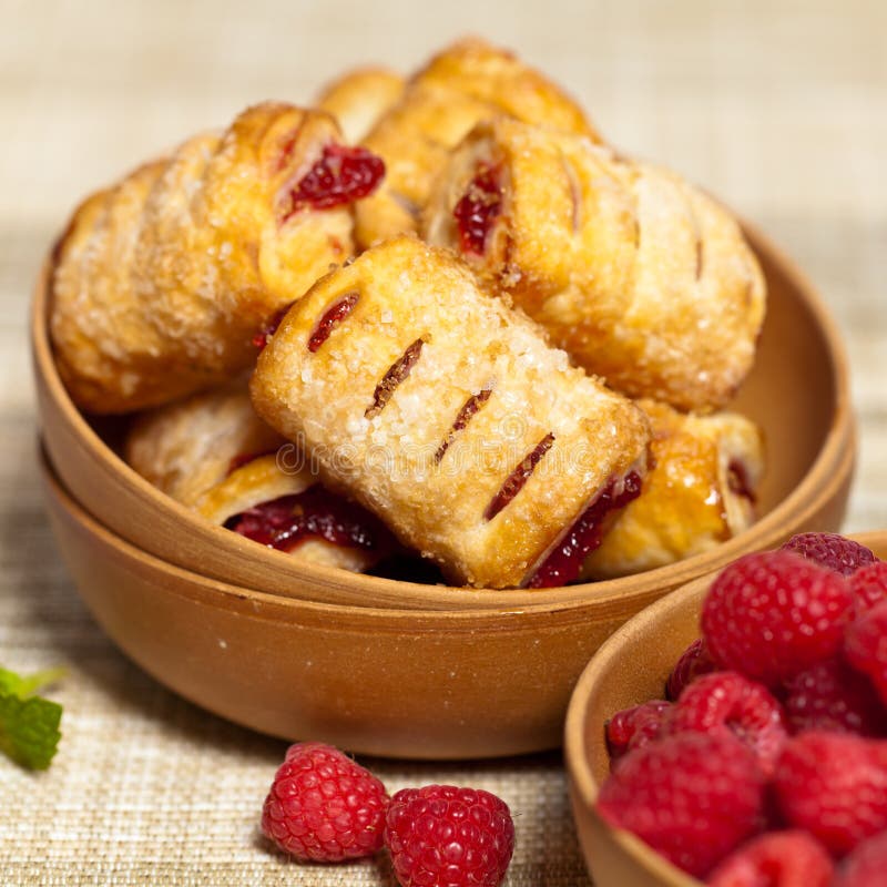 Raspberry Strudel Bites stock photo. Image of jelly, strudel - 36774992