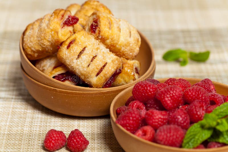 Raspberry Strudel Bites stock photo. Image of danish - 36775064
