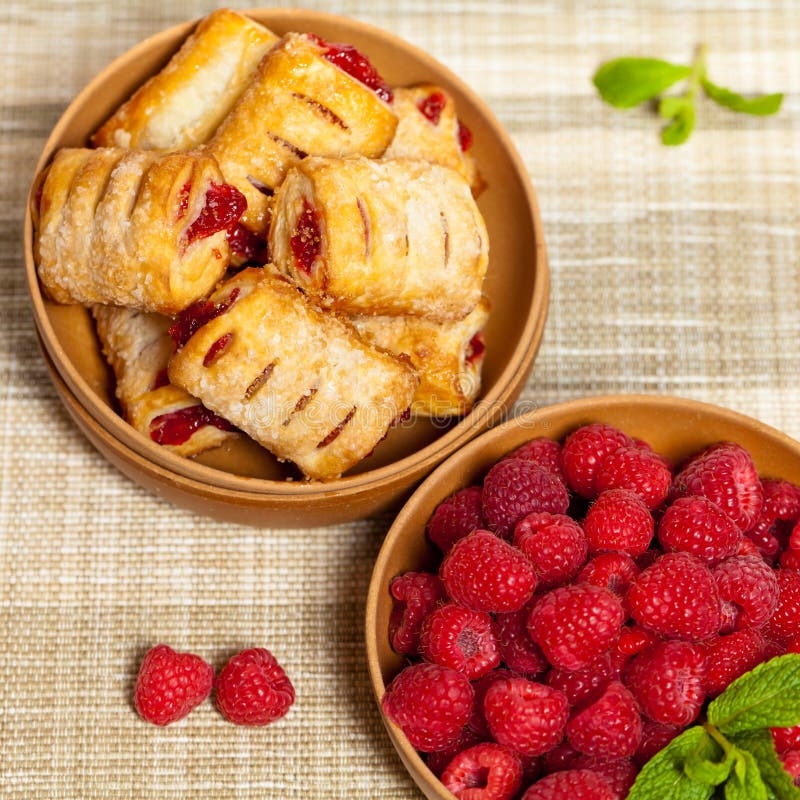 Raspberry Strudel Bites stock image. Image of cherry - 36775069
