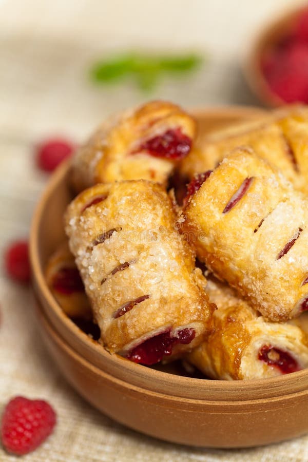 Raspberry Strudel Bites stock photo. Image of strudel - 36775140