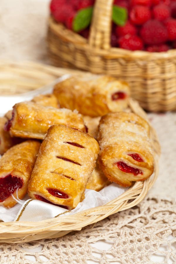 Raspberry Strudel Bites stock image. Image of baked, snack - 36775001
