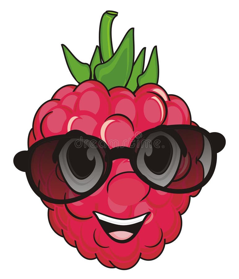 Face of raspberry stock illustration. Illustration of white - 89790088