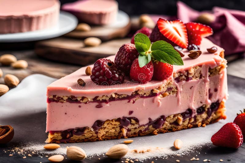 Raspberry swirl indulgence stock illustration. Illustration of baking ...